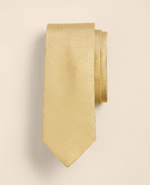 Brooks Brothers Silk Woven Oxford Tie - Yellow