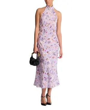 Balmain Printed Poppy Flower Dress - Multicolor
