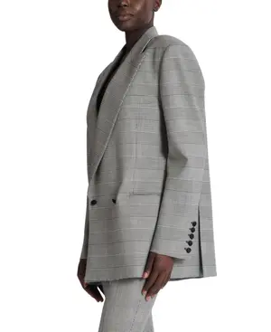 Balmain Prince Of Wales Jacquard Oversized Blazer