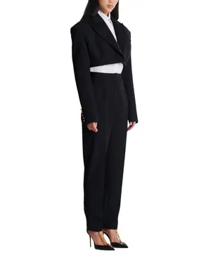 Balmain Cropped Grain De Poudre Jacket