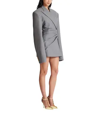 Balmain Draped Wool Jacket Dress