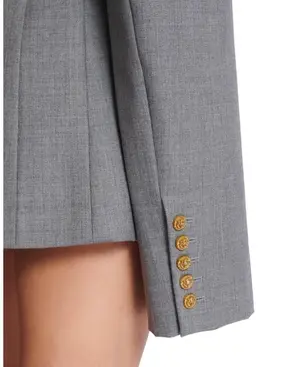 Balmain Draped Wool Jacket Dress