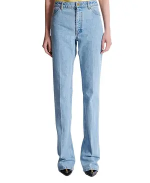 Balmain High-waisted Flared Jeans - Blue