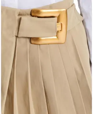 Balmain Belted Gabardine Mini Skirt