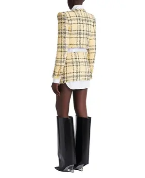 Balmain Cropped Glitter Tweed Jacket