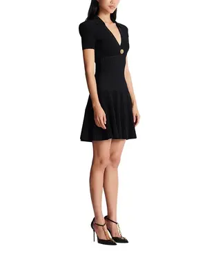Balmain Short Flared Knit Dress