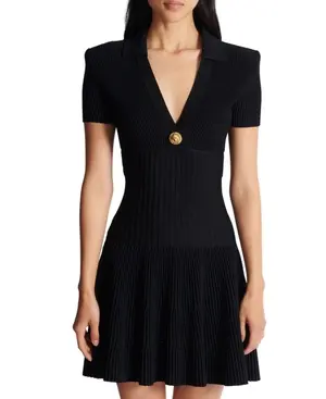 Balmain Short Flared Knit Dress