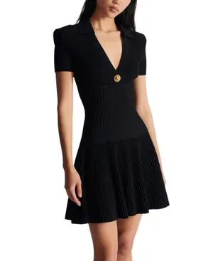Balmain Short Flared Knit Dress