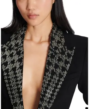 Balmain Embroidered 6-button Blazer
