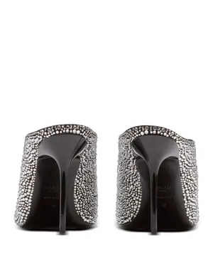 Balmain Embellished High Heel Mules