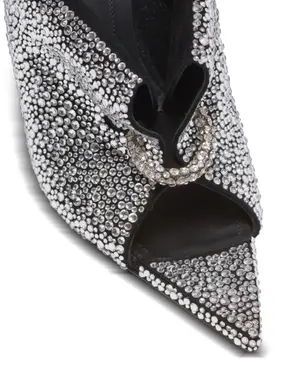 Balmain Embellished High Heel Mules