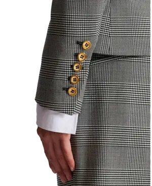 Balmain Six-button Prince Of Wales Jacquard Jacket
