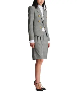 Balmain Six-button Prince Of Wales Jacquard Jacket