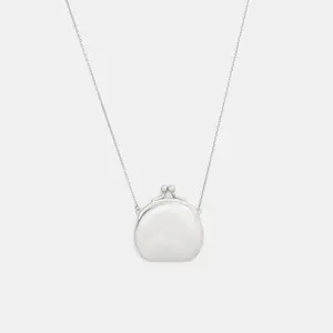 COACH Coin Purse Pendant Long Necklace