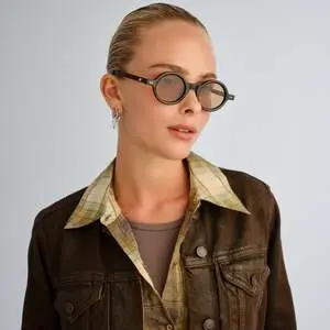 Le Specs Sycophantic Round Frame Sunglasses