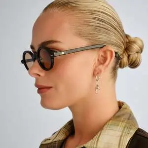Le Specs Sycophantic Round Frame Sunglasses