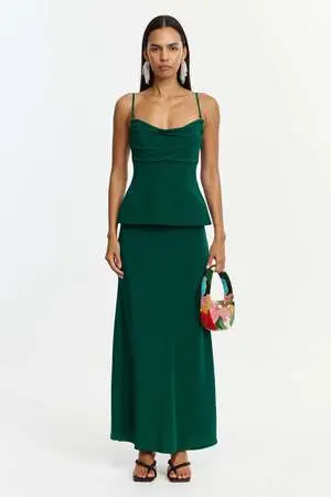 Acler Gilwell Maxi Dress - Deep Emerald