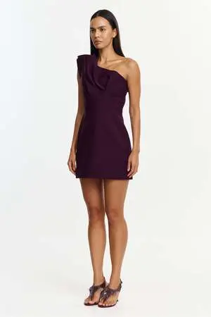Acler Lugano Mini Dress - Fig