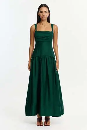 Acler Reeve Maxi Dress - Deep Emerald