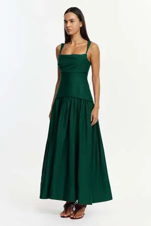 Acler Reeve Maxi Dress - Deep Emerald
