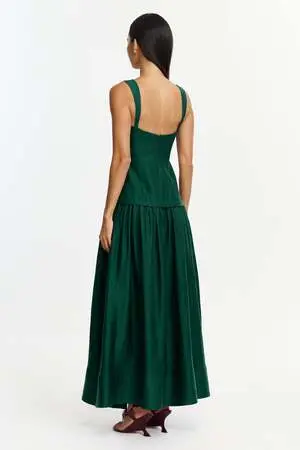 Acler Reeve Maxi Dress - Deep Emerald
