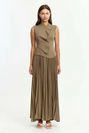 Acler Miner Maxi Dress - Pecan