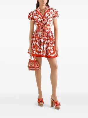 Dolce & Gabbana Maolica Print Cotton Shirt
