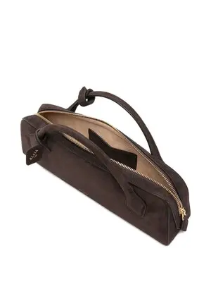 Alaïa Le Teckel Suede Leather Clutch