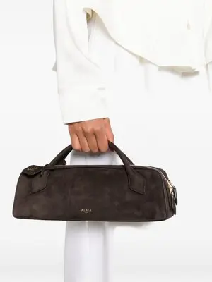 Alaïa Le Teckel Suede Leather Clutch