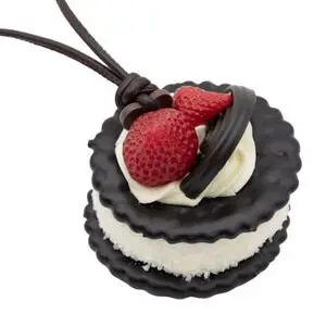 ABSURDE Chocolate Fruit Tart Bag Charm - Brown