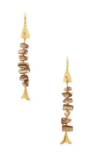FRASIER STERLING Fresh Catch Earrings In Metallic Gold