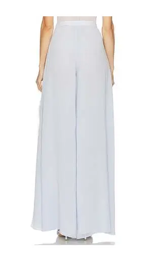 Lapointe Wide Leg Pant With Feathers In Blue