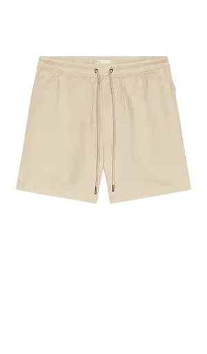 Onia Air Linen Pull On Short 6 In Brown