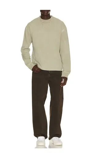 AGOLDE Long Sleeve Asha Shirt In Green