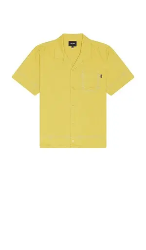 HUF Pinstripe Embroidered Resort Shirt In Green