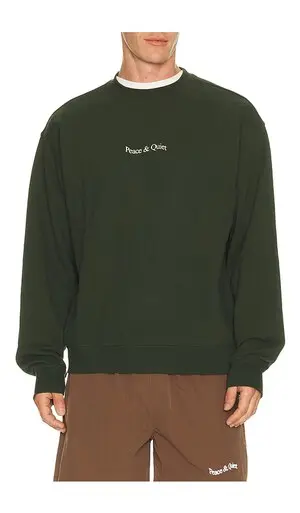 MUSEUM OF PEACE & QUIET Wordmark Lightweight Sweater - Forest