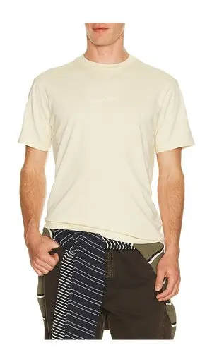 MUSEUM OF PEACE & QUIET Wordmark T-shirt In White - Bone