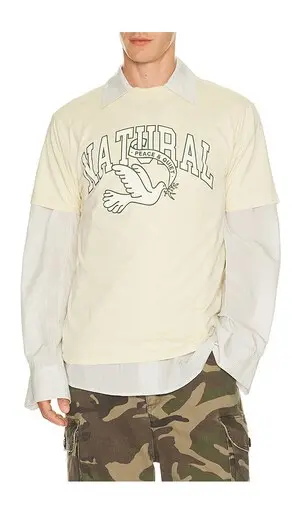 MUSEUM OF PEACE & QUIET Natural Dove T-shirt In White - Bone