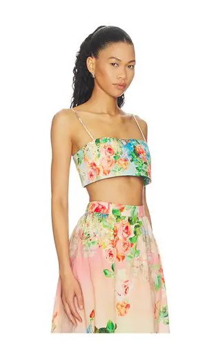 Hemant & Nandita Bustier Top In Blush,blue