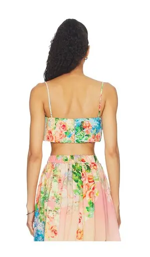 Hemant & Nandita Bustier Top In Blush,blue
