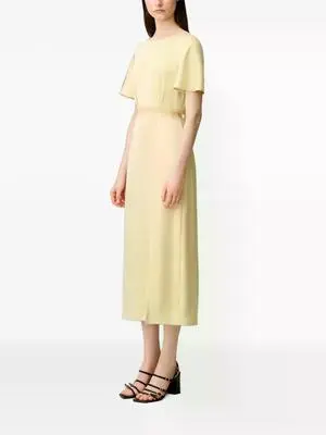 Claudie Pierlot Lace-trim Open-back Midi Dress