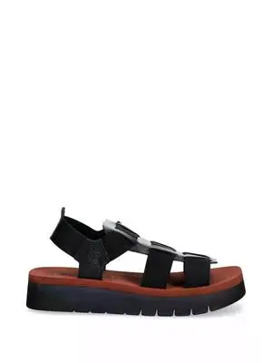 Fly London Cage-strap Platform Sandals - Black
