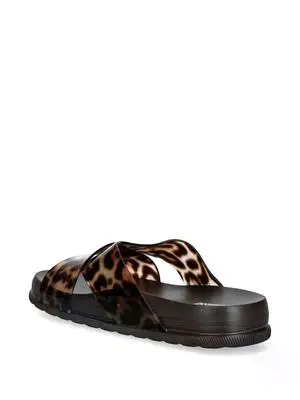 Melissa Leopard-print Crossover Sandals