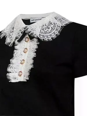 SELF-PORTRAIT Wool Lace Collar Blouse