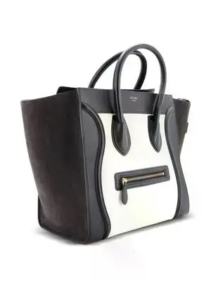 Celine Bi-color Luggage Mini Satchel Leather Bag