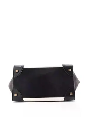 Celine Bi-color Luggage Mini Satchel Leather Bag