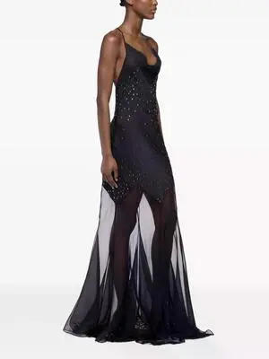 Rabanne Embellished Maxi Dress - Black