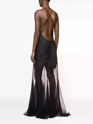 Rabanne Embellished Maxi Dress - Black
