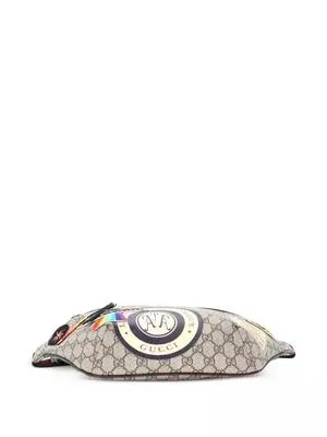 Gucci Gg Coated Canvas Applique Belt Bag - Brown