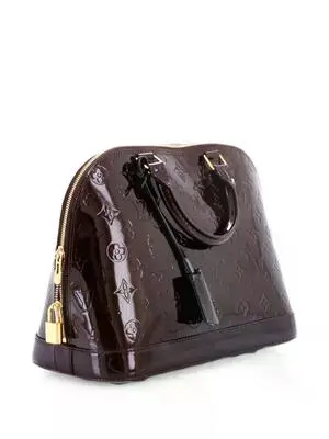 LOUIS VUITTON Alma Handbag Monogram Vernis Pm Satchel